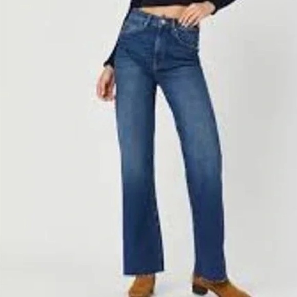 Mavi | Jeans | Mavi Victoria High Rise Wide Leg Dark Blue Flare Womens ...